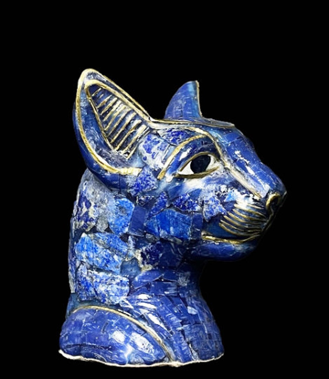 Rare Head of BASTET GODDESS of Protection - Handmade With Natural ...