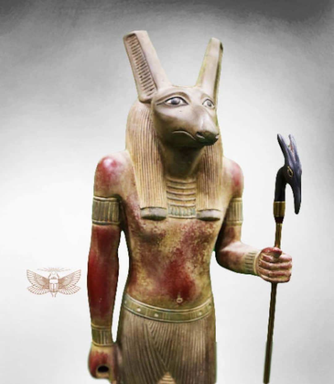 22" Ancient Egyptian God Seth, Egyptian Seth Statue. God Seth Statuette ...