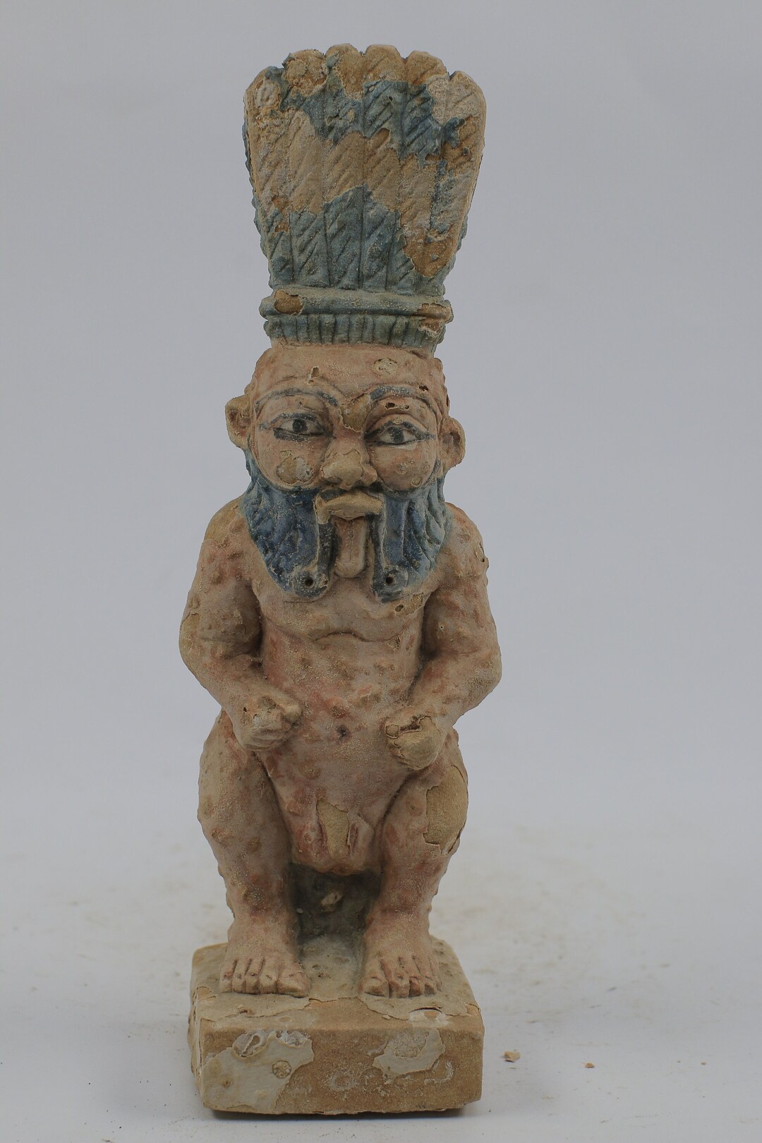 Rare BES God of Joy and Fertility -altar Statue Made From Lime Stone ...