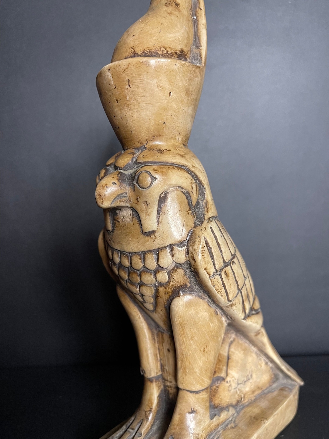 Horus Falcon Figure Wearing Double Crown of Egypt (pschent) With ...