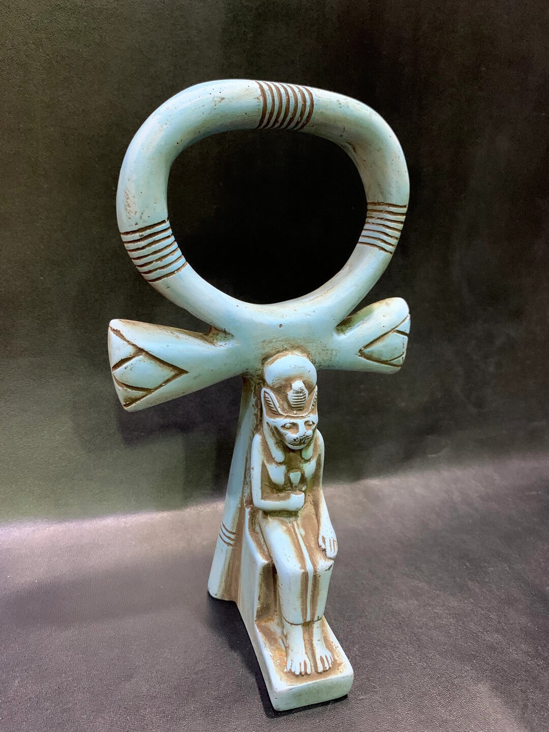 Egyptian ANKH (key of Life) With Bastet Goddess - Etsy