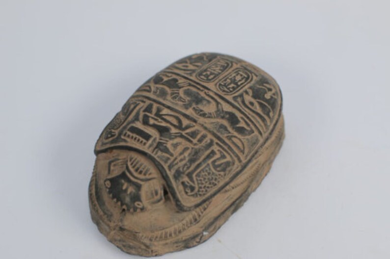 Unique Old-fashioned Good Luck SCARAB Hand Made From Heavy Stone Like ...