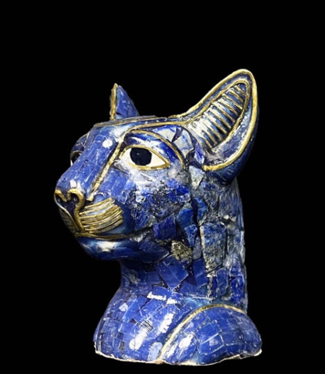 Rare Head of BASTET GODDESS of Protection Handmade With Natural Healing ...