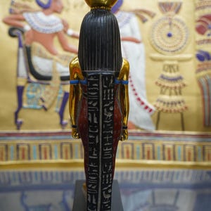 Goddess Nut Statue – Egyptian Sculpture With Color Accents and Gold ...