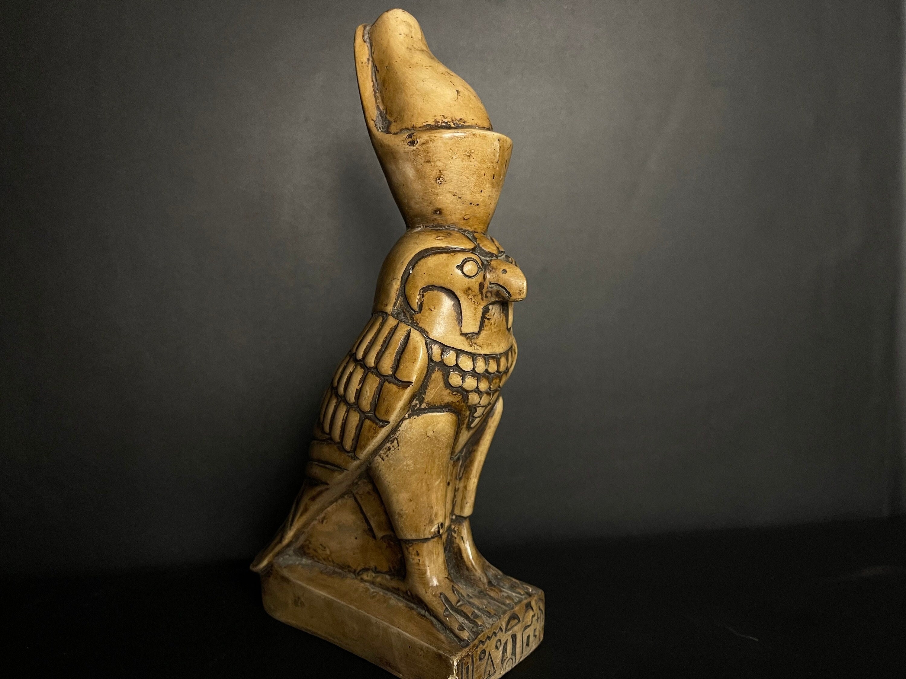 Horus Falcon Figure Wearing Double Crown of Egypt pschent - Etsy