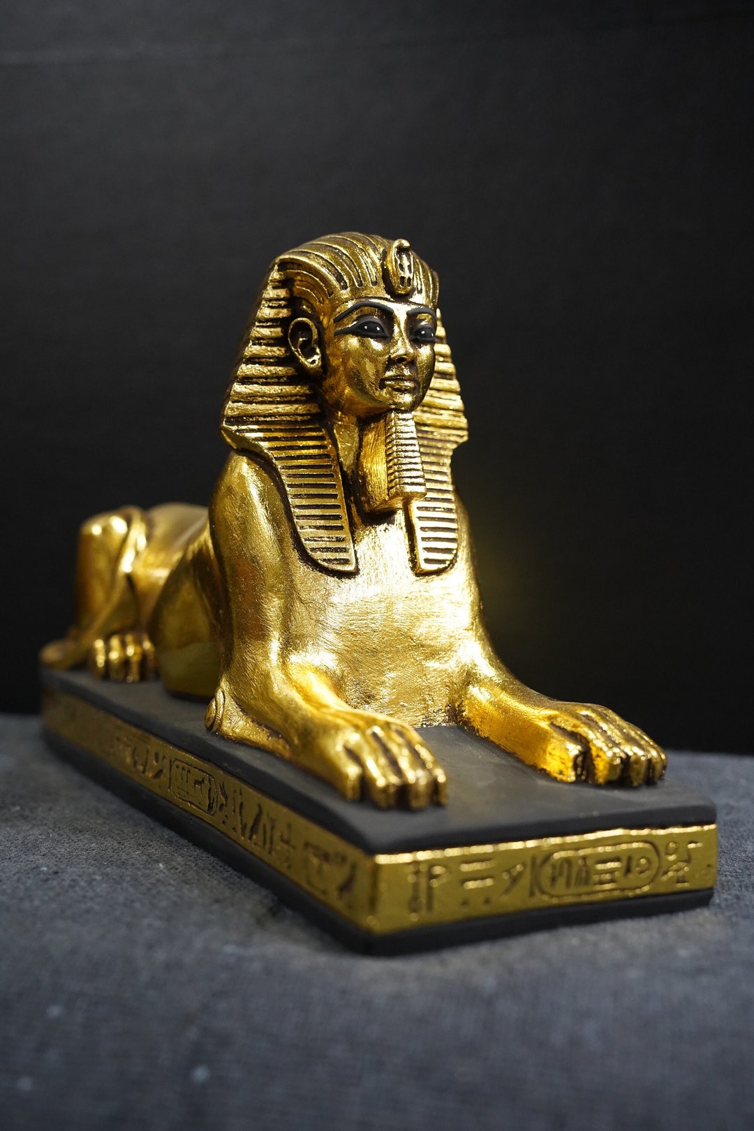 Majestic Sphinx: Ancient Guardian in Gold Leaf - Etsy