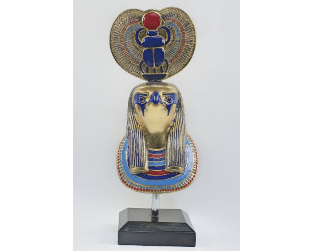 Unique Head of God Horus the God of the Sky With the Scarab With ...