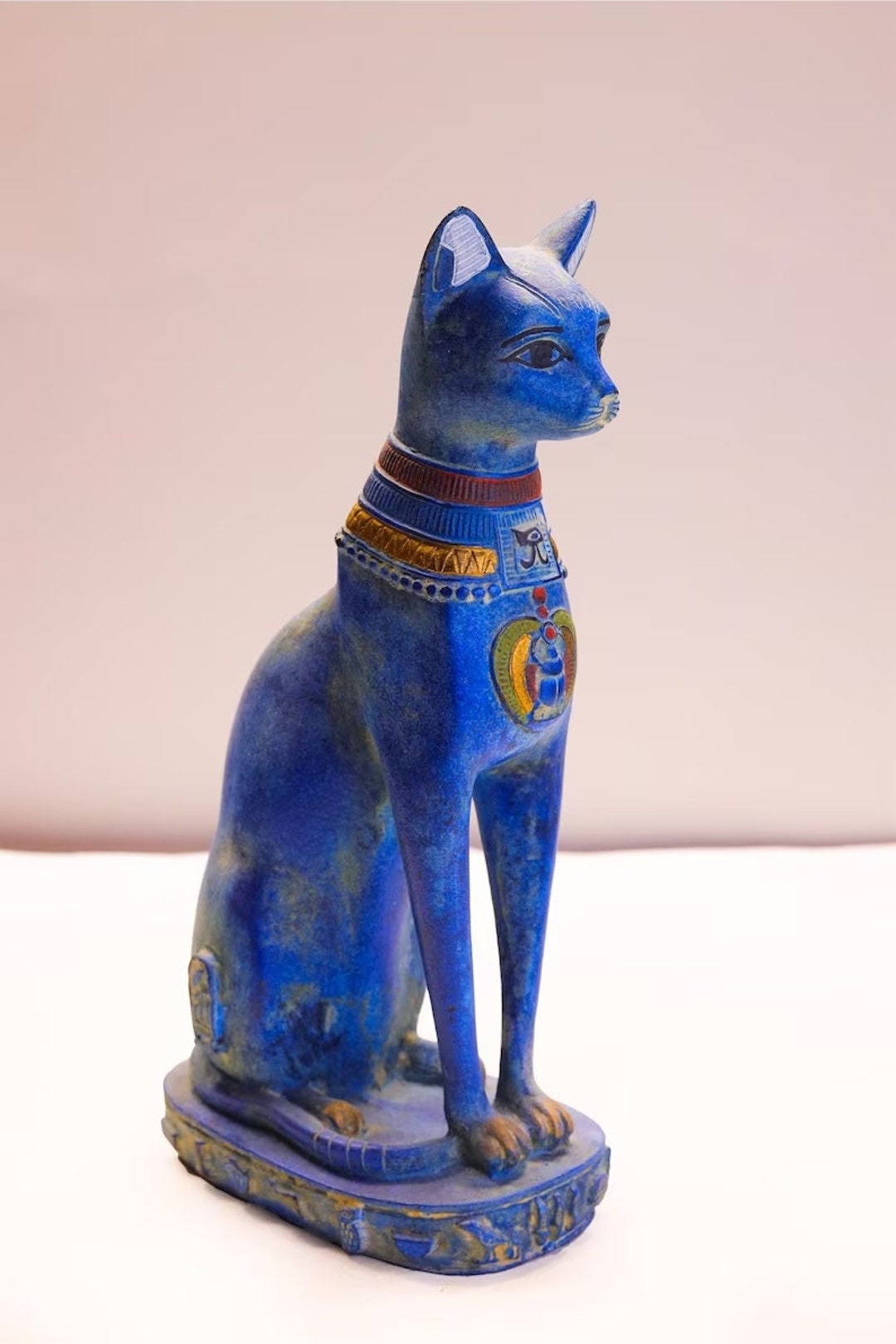 Great Blue Ancient Egyptian Goddess Bastet, Ancient Egyptian Cat ...