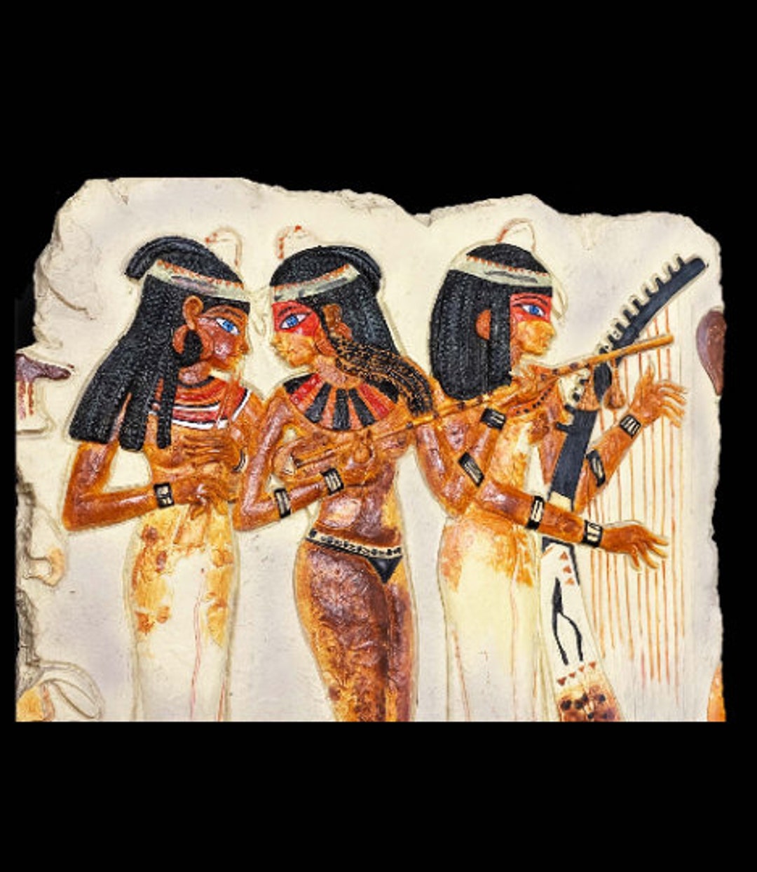Unique Wall Relief of Egyptian Pharaoh's Playing Music Using Their ...