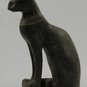 Granite Stone Bastet Goddess Statue - Home Decor Cat - Bastet Statue ...