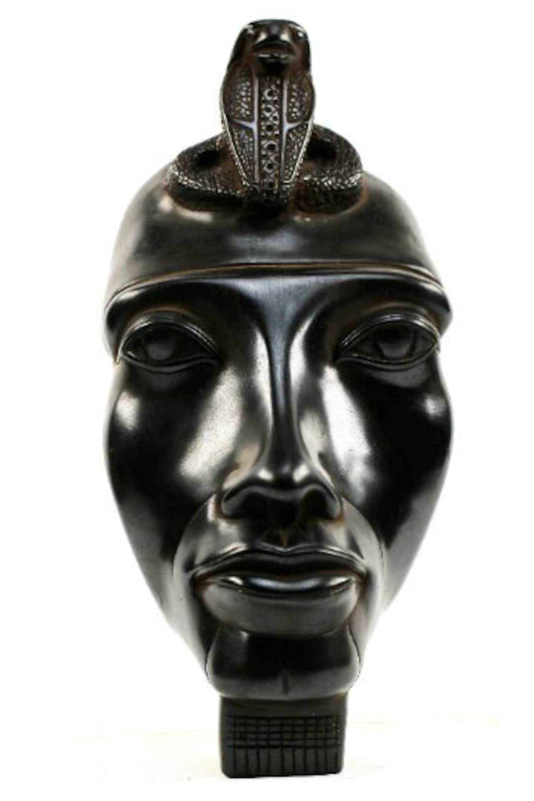 Rare BLACK Amazing AKHENATEN Mask - Replica Altar Statue Made From ...