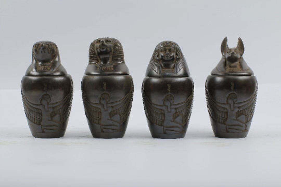 Organs Jars (canopic Jars)the Four Organs Jars Made From Egyptian ...