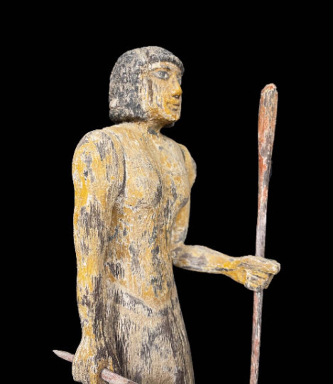 Old-fashioned Egyptian High Priest Standing & Holding the Agriculture ...