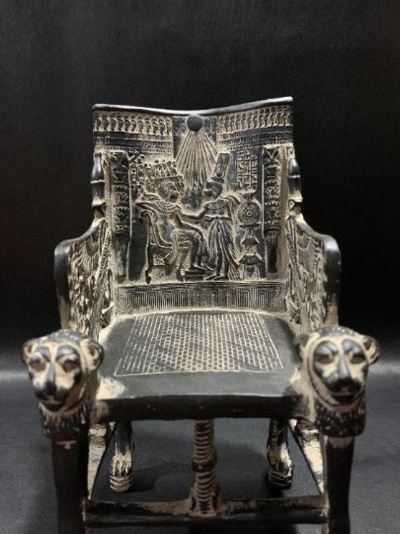 Replica King Tutankhamun Throne With Sekhmet Lion Head The And Etsy