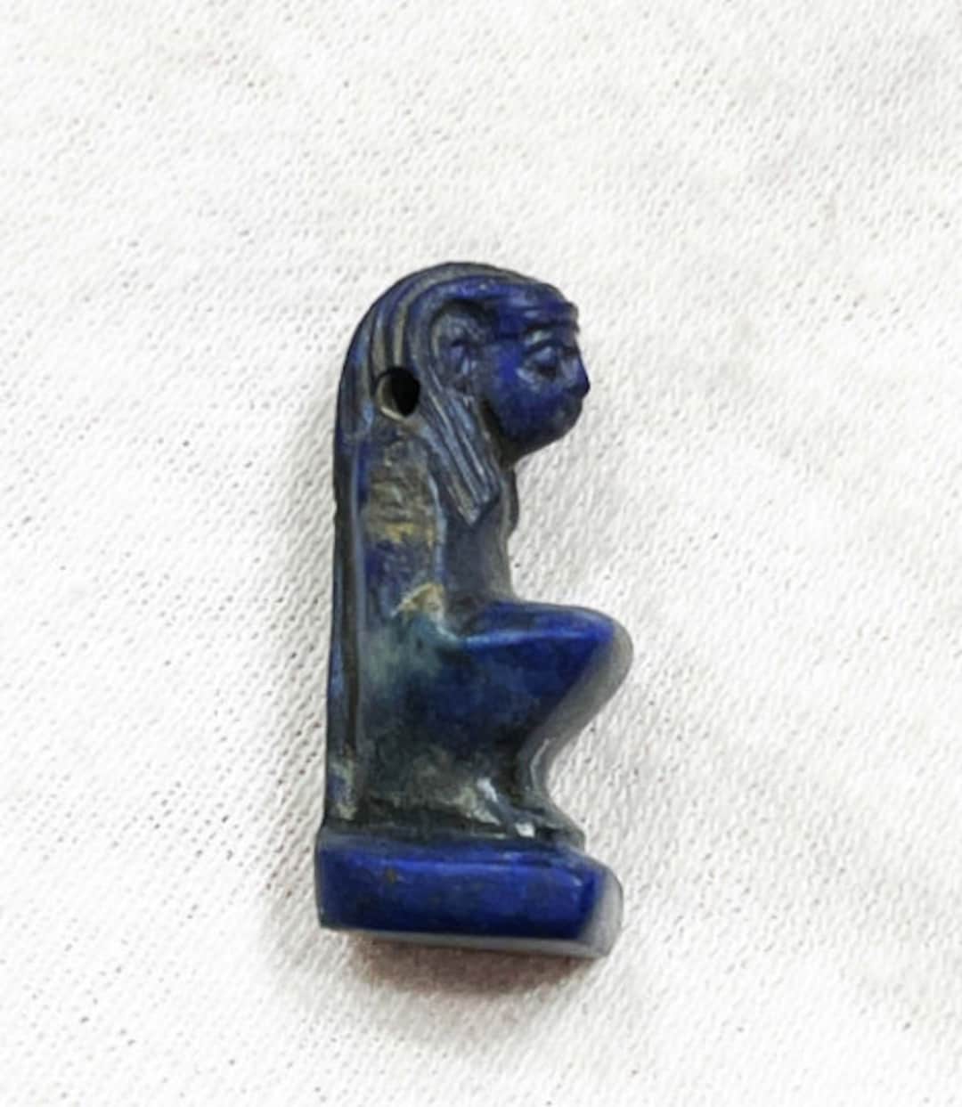 Lapis Lazuli Amulet - ISIS Amulet - Gemstone Amulet - Handmade ...