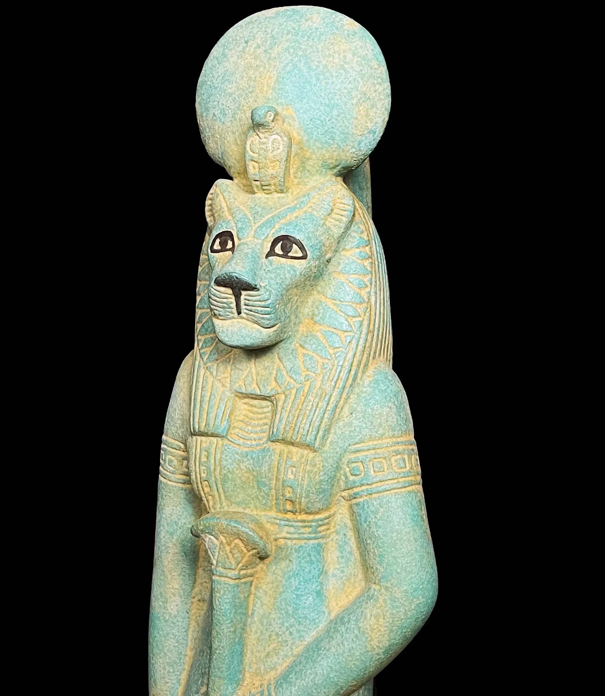 Ancient Egyptian Sekhmet Wearing the Sun Disk Sekhmet Statue - Etsy