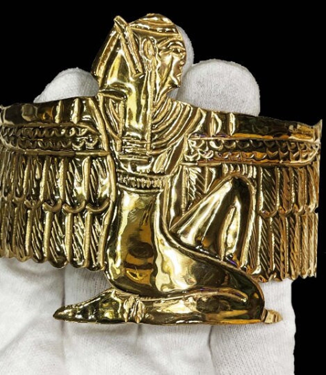 Brass Arm Cuff of the Egyptian ISIS Spreading the Wings Handmade Arm ...