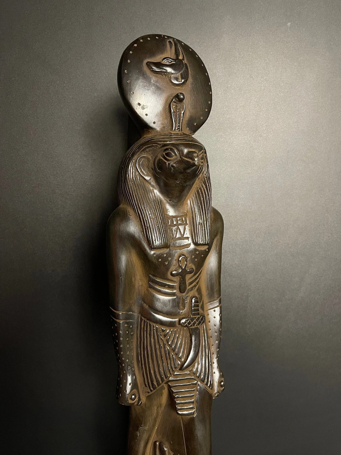 AMON RA the God of Sun Wearing Sun Disk With a Falcon Face - Altar ...