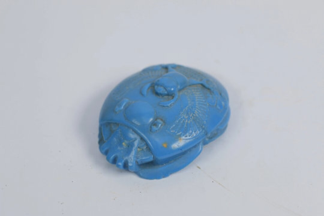 Unique Egyptian Handmade Scarab of Turquoise Color Stone - Amazing ...