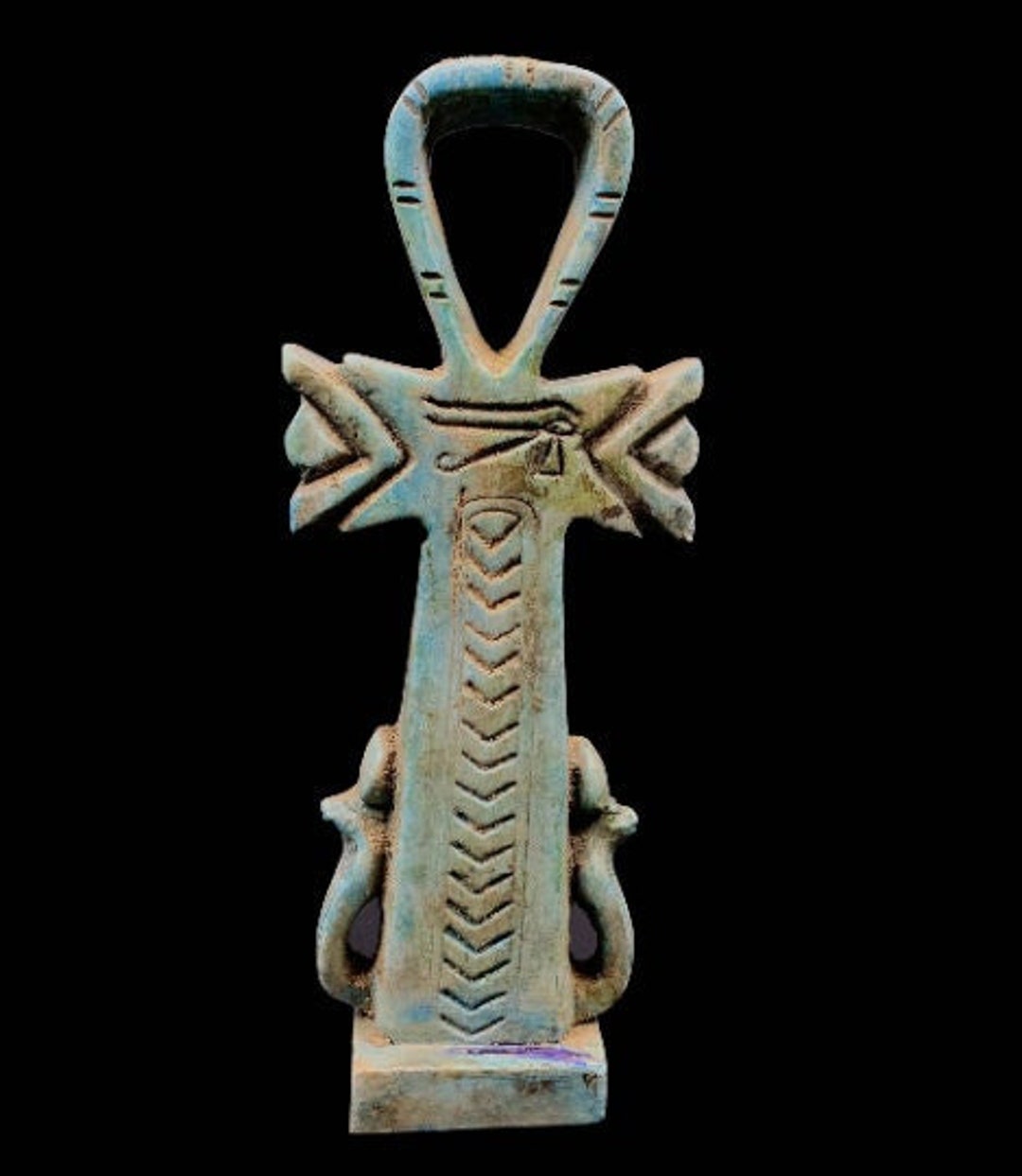Beautiful Egyptian ANKH (key of Life) With Eye of Ra and the Two Cobras ...