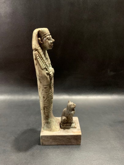 Amazing King TUTANKHAMUN Standing With Bastet Cat in Front of - Etsy