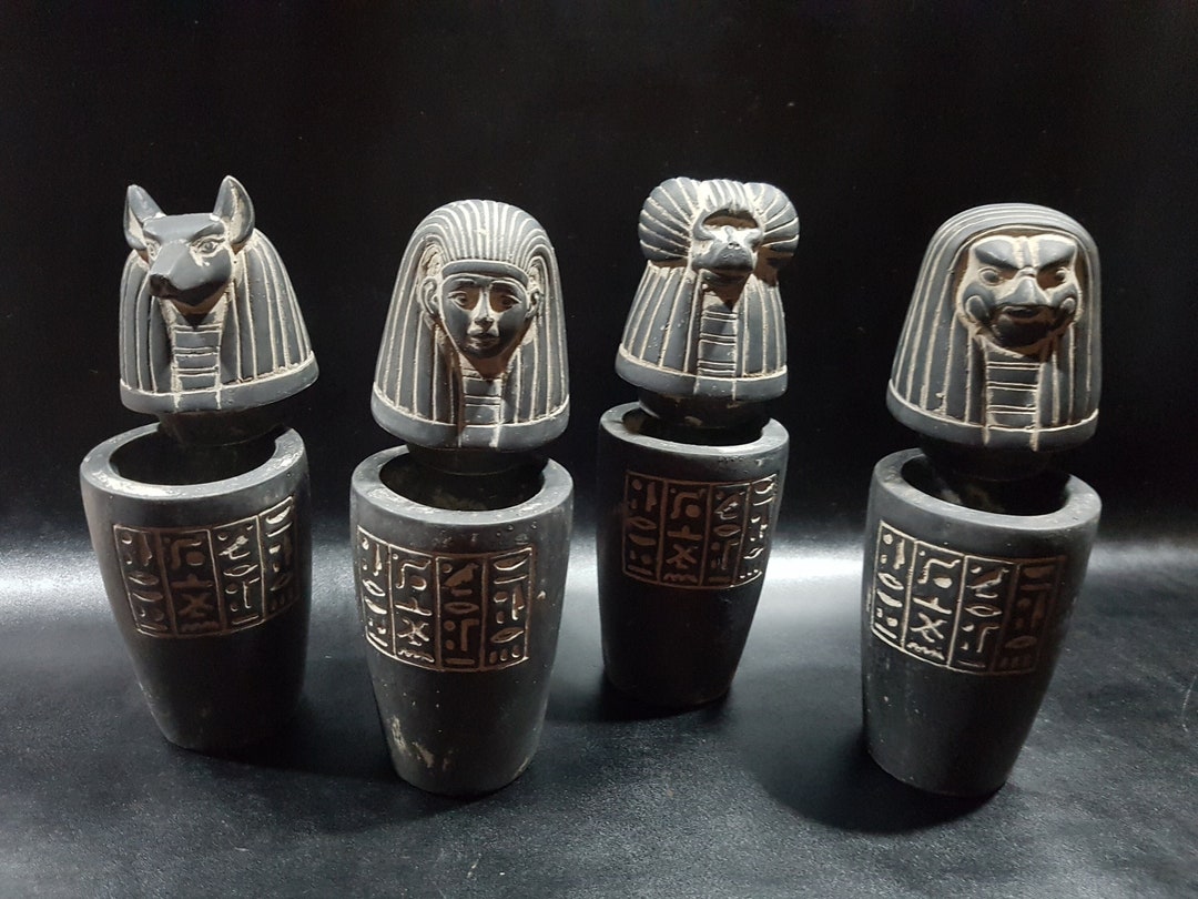 Organs Jars (canopic Jars )the Four Organs Jars Made From Egyptian Old ...