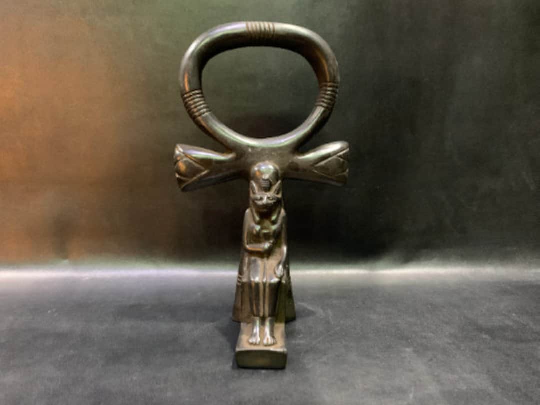 Egyptian ANKH (key of Life) With Bastet Goddess - Etsy
