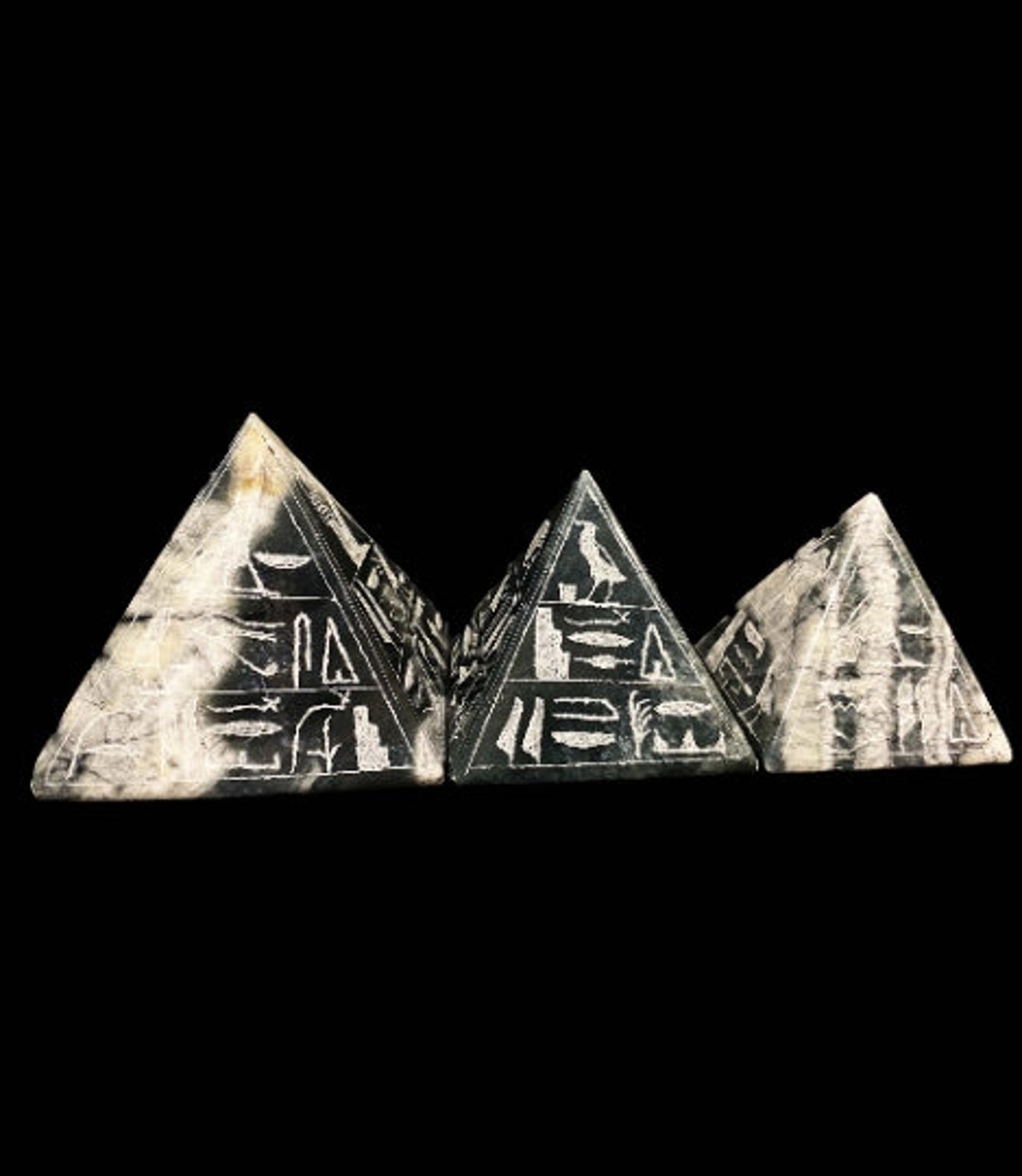 Handmade Egyptian Pyramids - Pyramids of Giza - Handmade Pyramids - Handmade Decor - Three ...