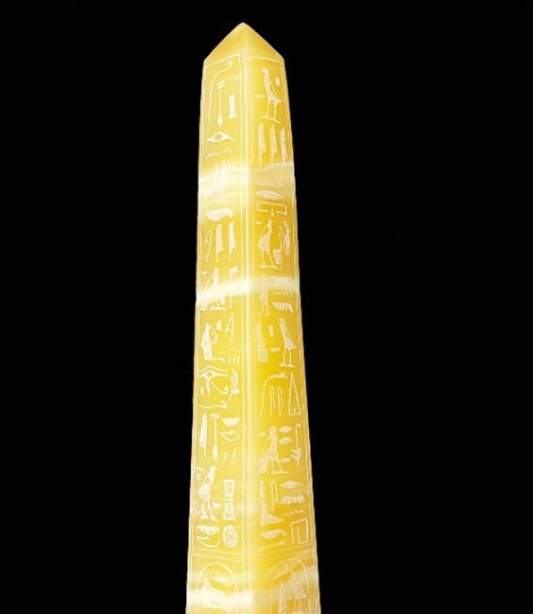 Very Large Egyptian Hand Made Obelisk - Handmade Inscriptions Made of ...