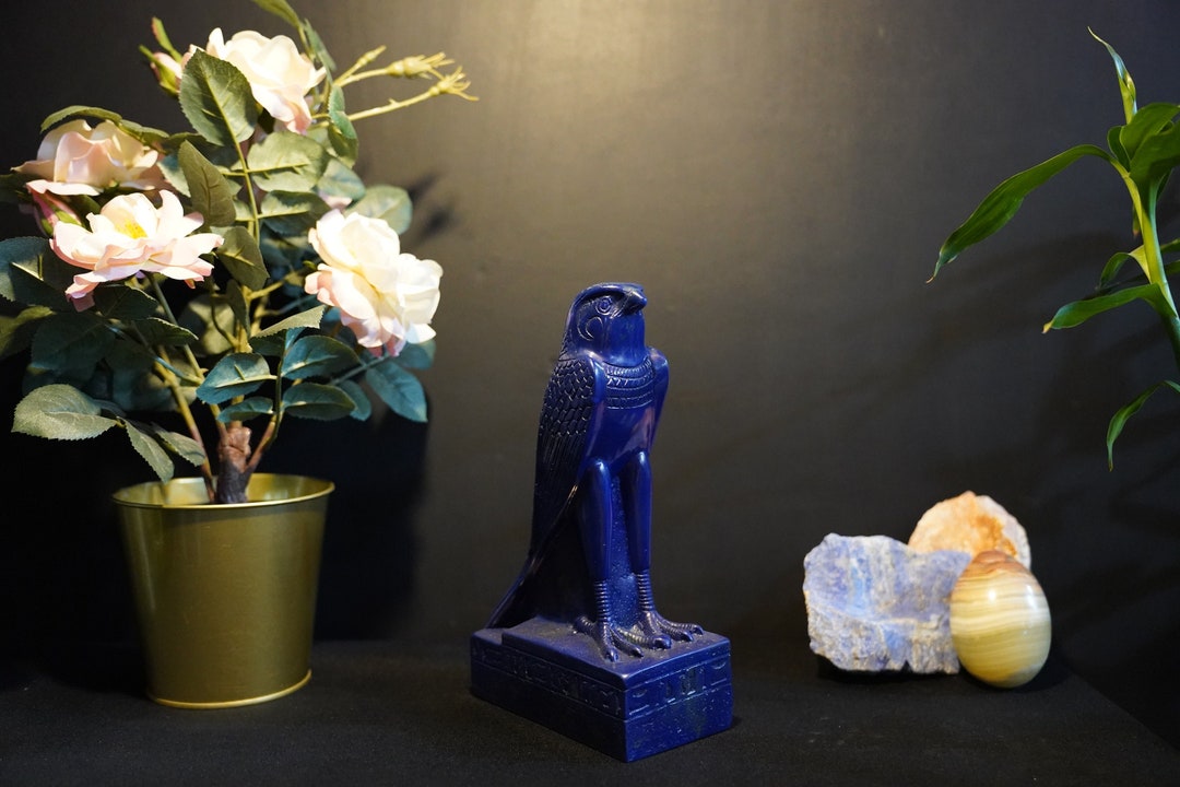 Blue Ancient Egyptian Horus Falcon - Sky Horus - God of the Sky - Horus ...
