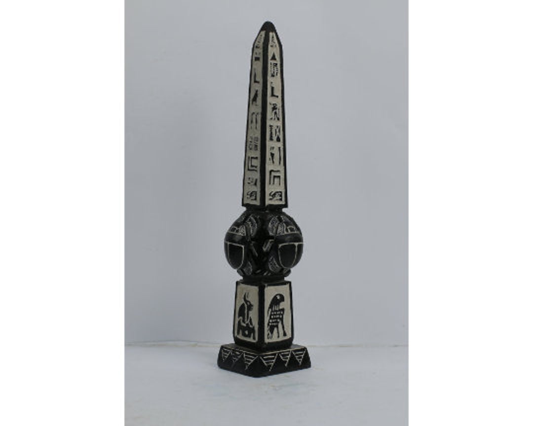 Large Ancient Egyptian Obelisk of Scarabs in the 4 Sides and Baboon ...