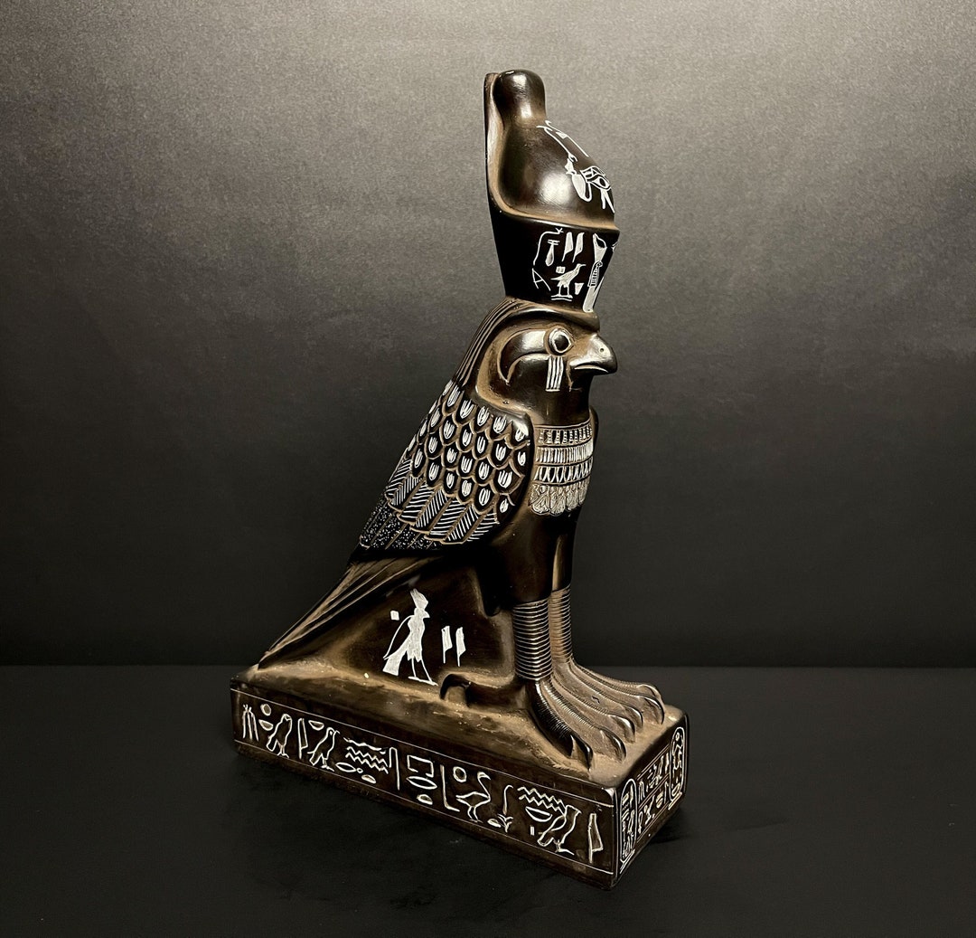 Egyptian HORUS the Egyptian Falcon God Wearing the Double Crown -altar ...