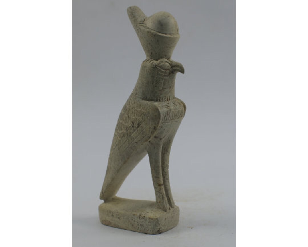 Horus Falcon Figure as a Bird Wearing Double Crown of Egypt - Handmade ...