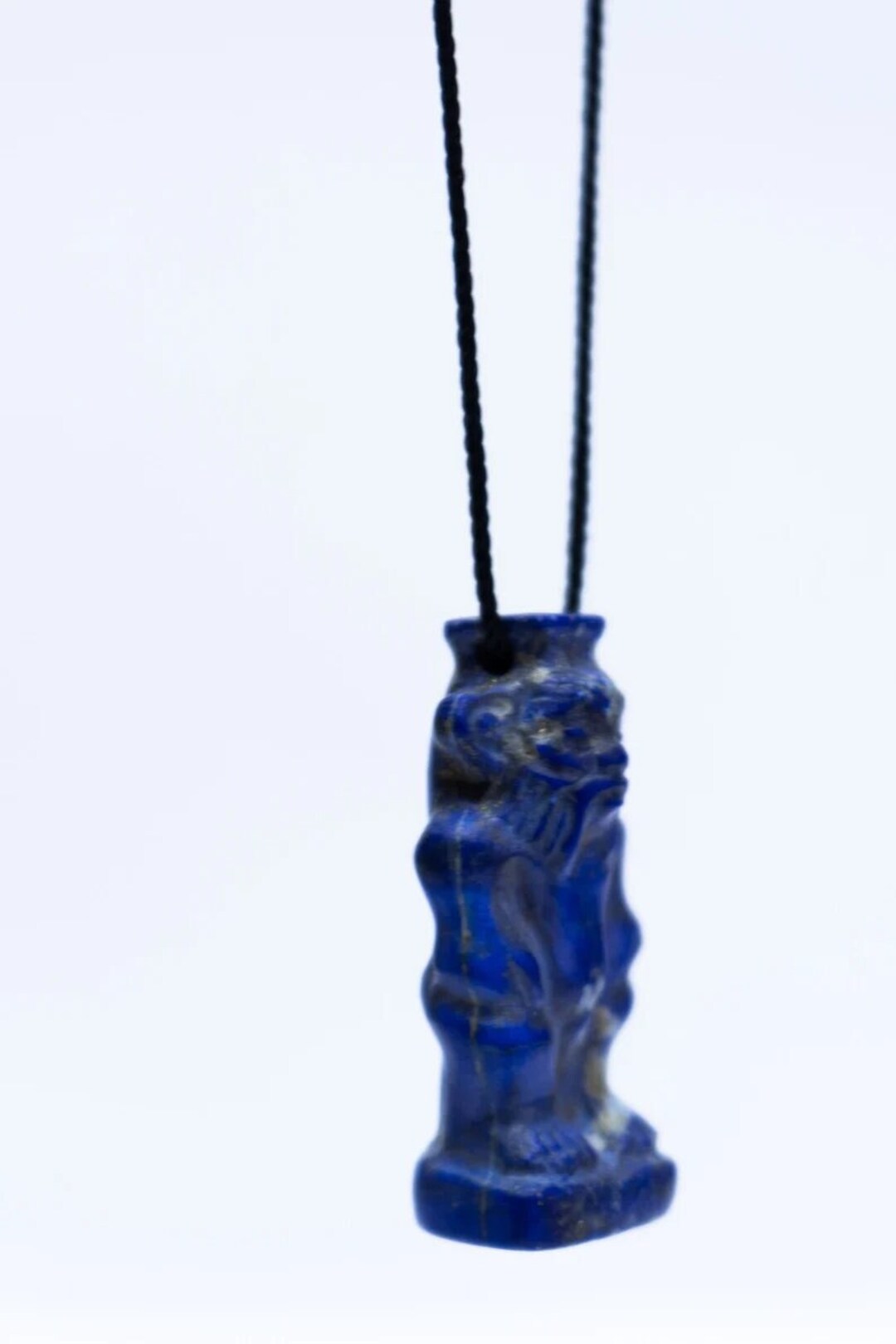 Lapis Lazuli Small Bes God of Joy and Happiness as an Amulet Made in ...