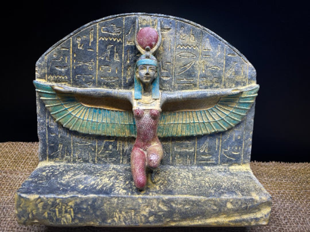 Ancient Egyptian Goddess Winged ISIS, Goddess Isis Statuette, Home ...