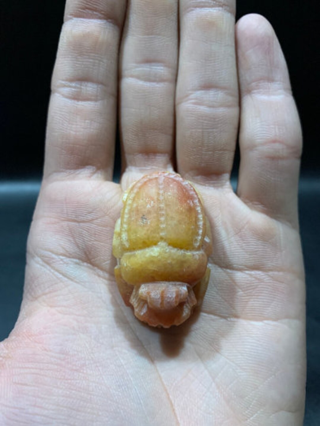 Very Unique Egyptian Scarab Made of Real Agate Stone With Natural Color ...