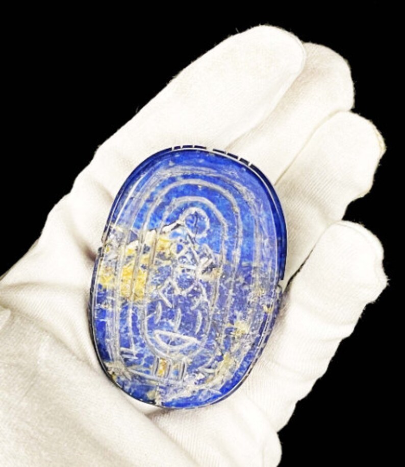 Fantastic Scarab Beetle ( Symbol of Good Luck ) Made of Real Lapis ...