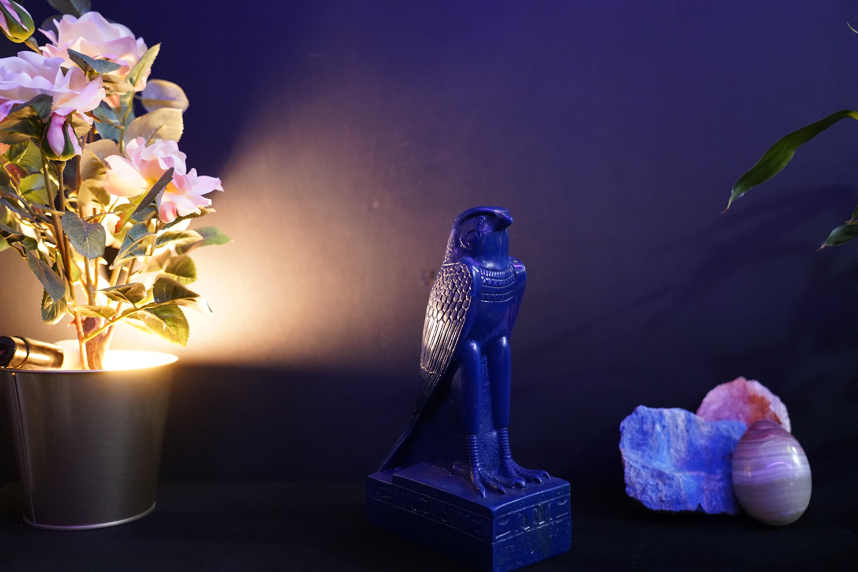 Blue Ancient Egyptian Horus Falcon - Sky Horus - God of the Sky - Horus ...