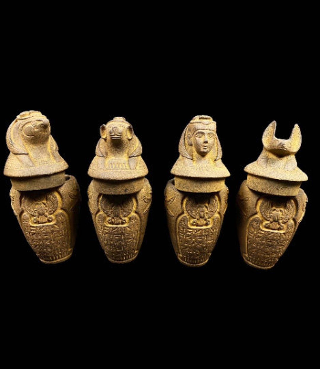 Organs Jars (canopic Jars )the Four Organs Jars Made From Egyptian ...