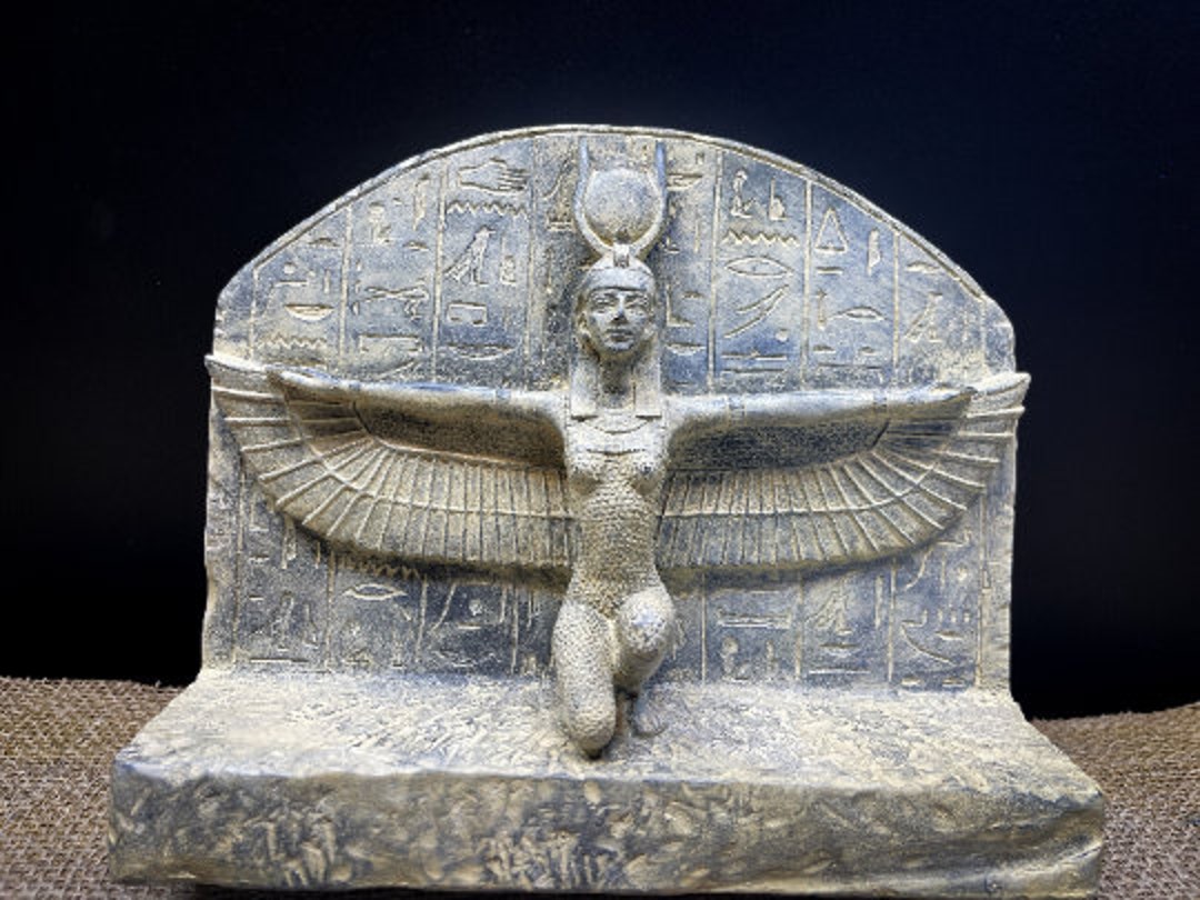 Ancient Egyptian Goddess Winged ISIS, Goddess Isis Statuette, Home ...