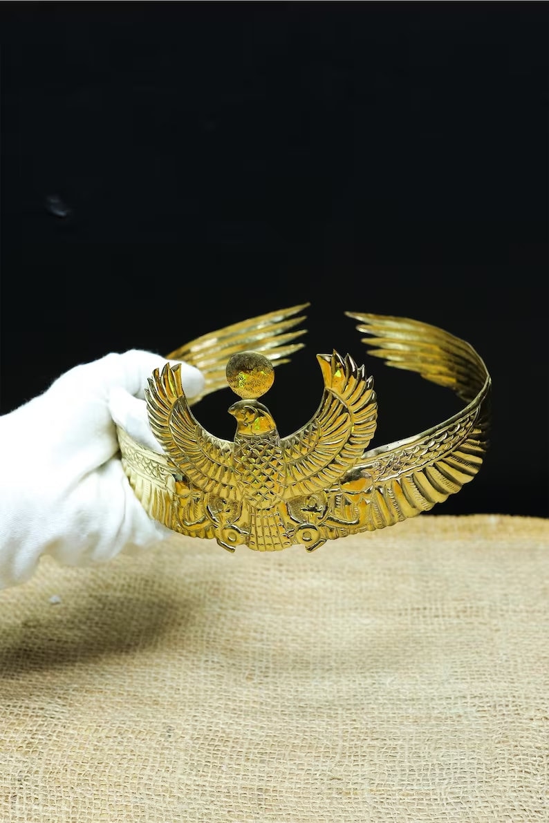Unique Ancient Egyptian Horus God Crown Brass Crown God - Etsy