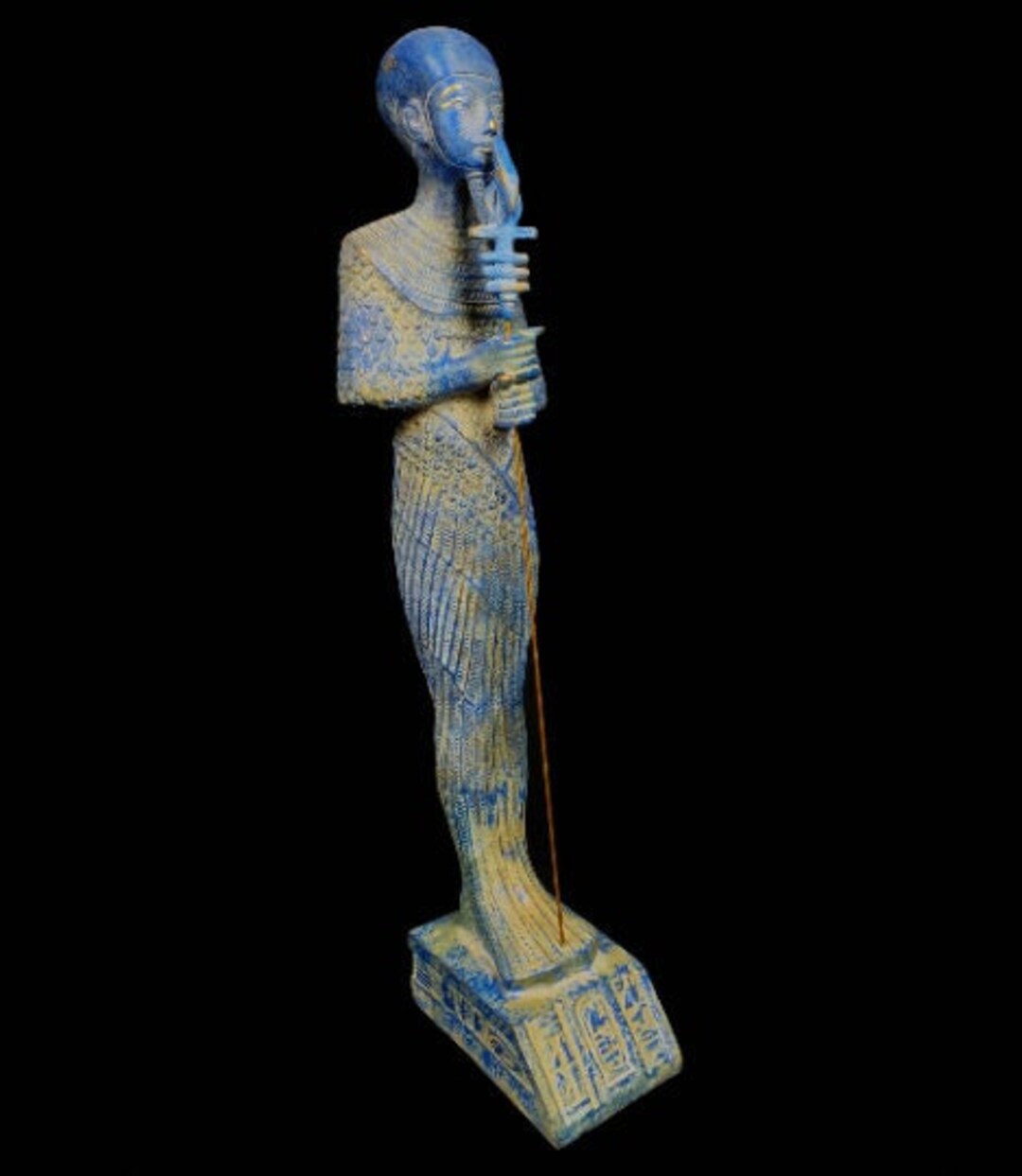 Marvelous Egyptian Ptah God Standing & Holding the Stick -altar Statue ...
