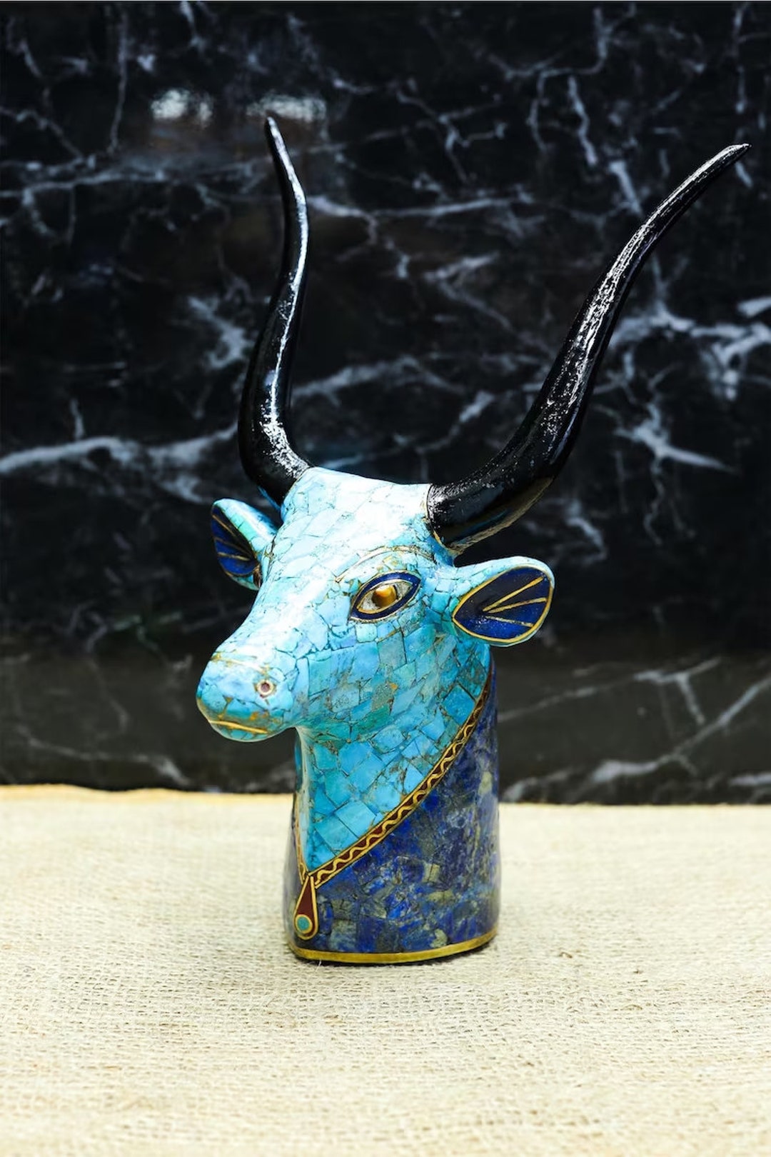 Beautiful Gemstones Hathor's Head - Egyptian Hathor as a Cow - Animal ...