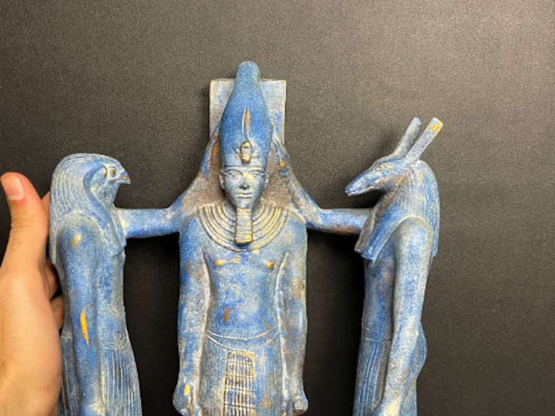 The Triad of Rameses III, the God Horus and the God Seth Performing the ...