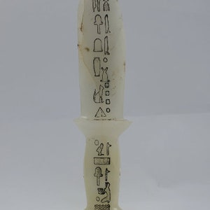 Ancient Egyptian Knife of Tut -hand Made of White Alabaster Stone With ...