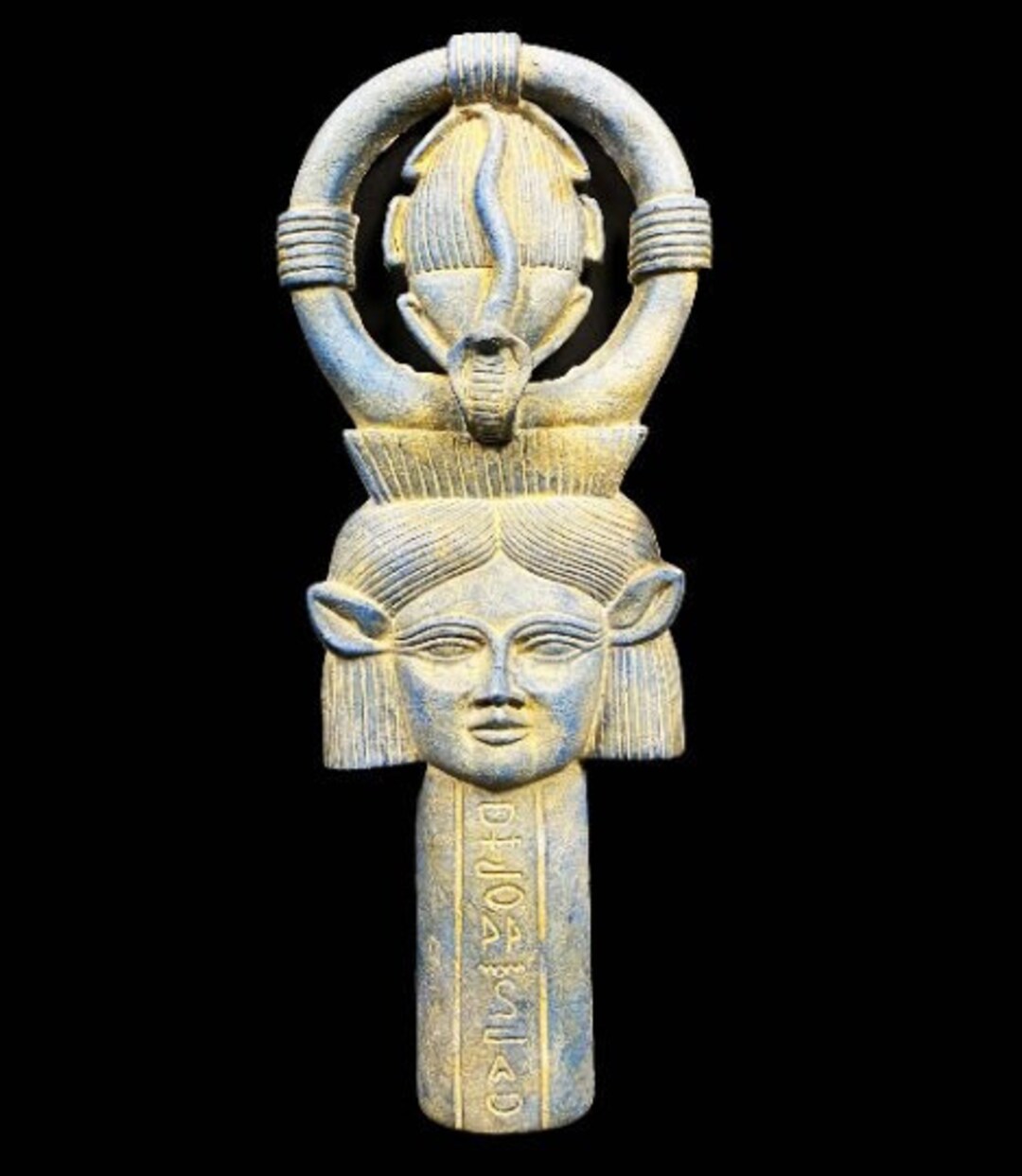 Egyptian Ankh of Hathor - Replica Statue - Home Decor - Handmade ...