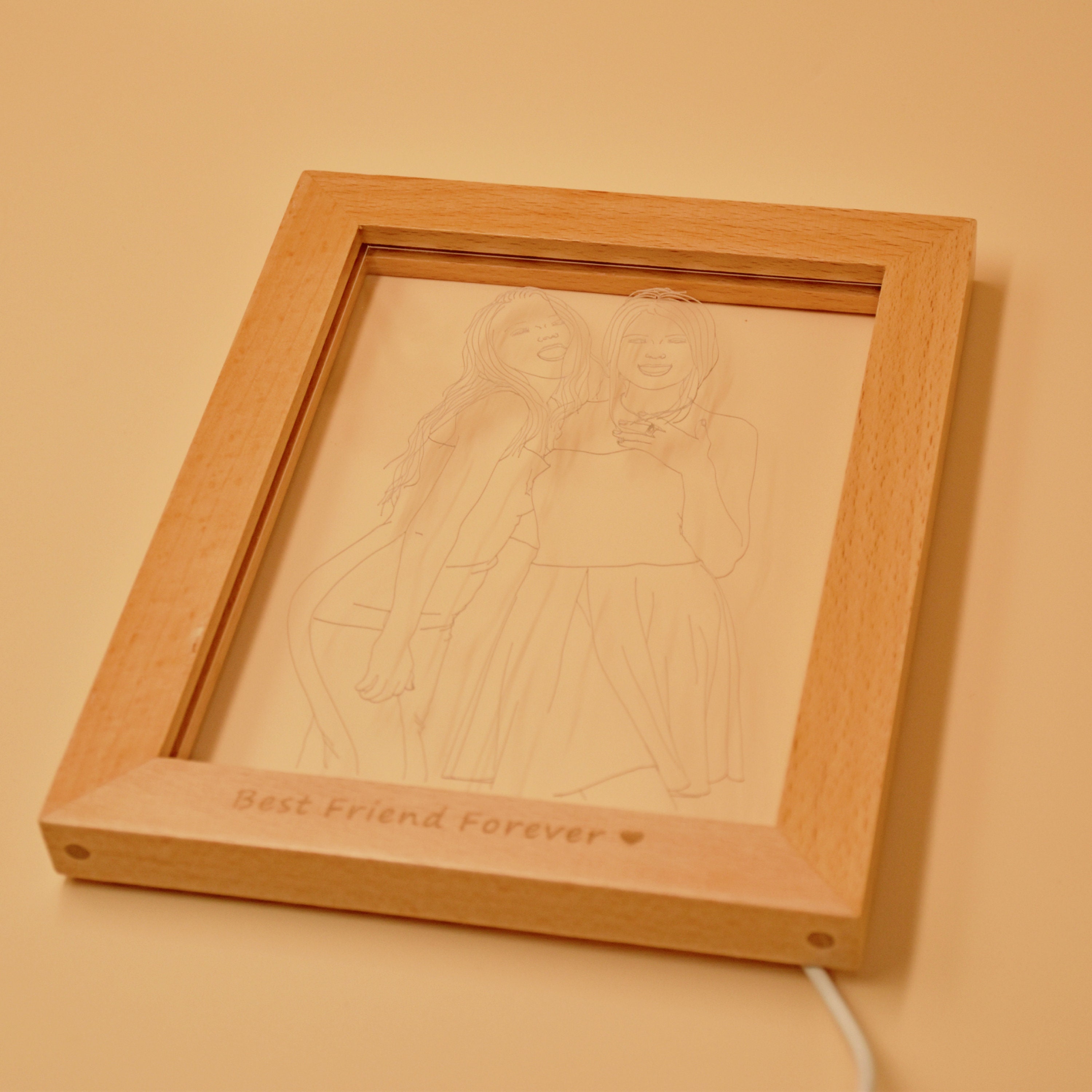 Personalized Photo Frame Lamp Photo Engraving Lamp Night - Etsy