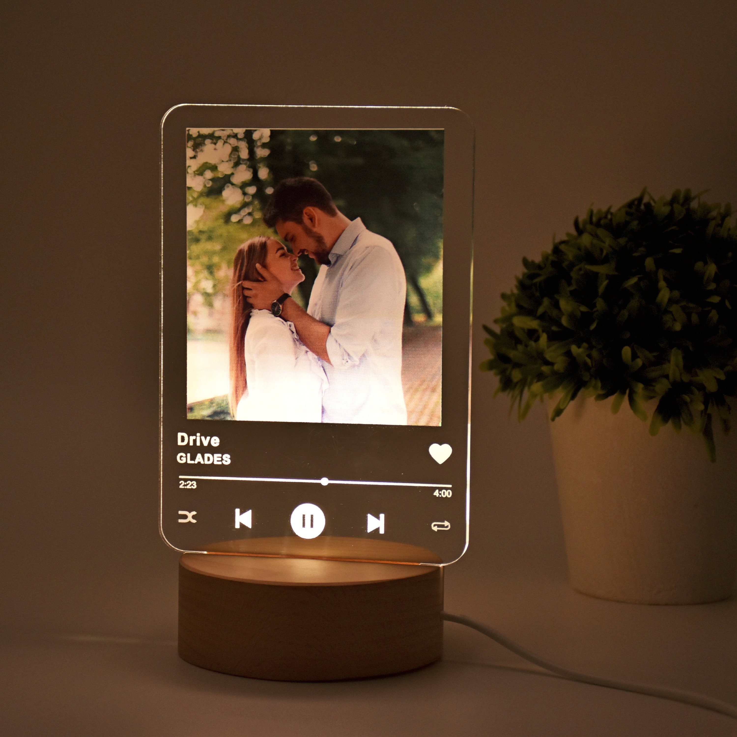 Custom Lamp With Photo Custom Acrylic Music Plaque Led - Etsy