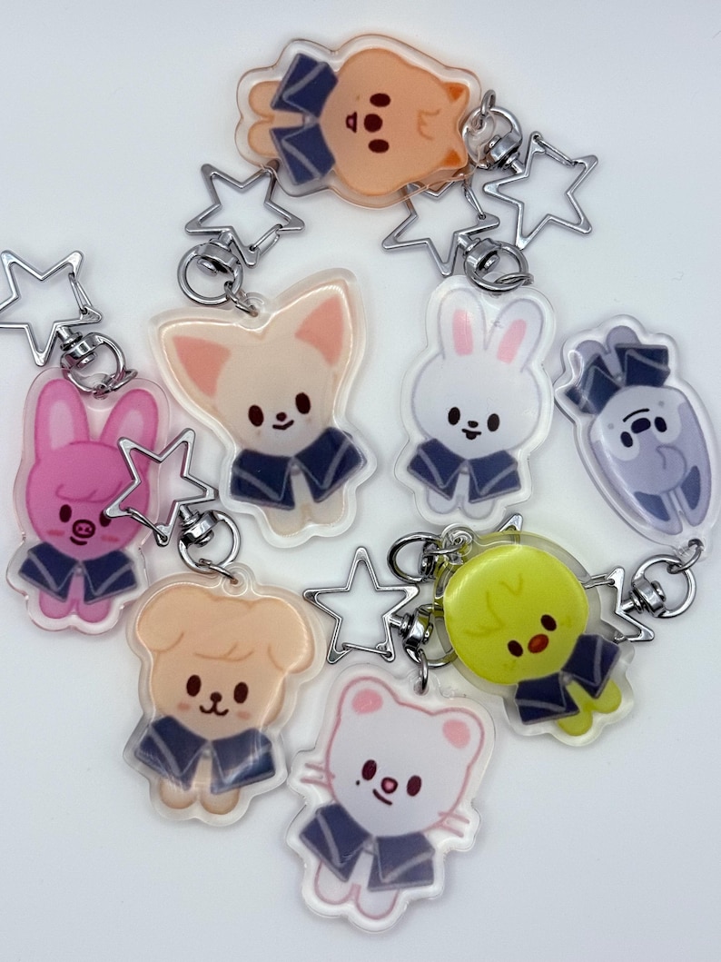 Stray Kids SKZOO Keychain: Epoxy Acrylic Double Sided - Etsy