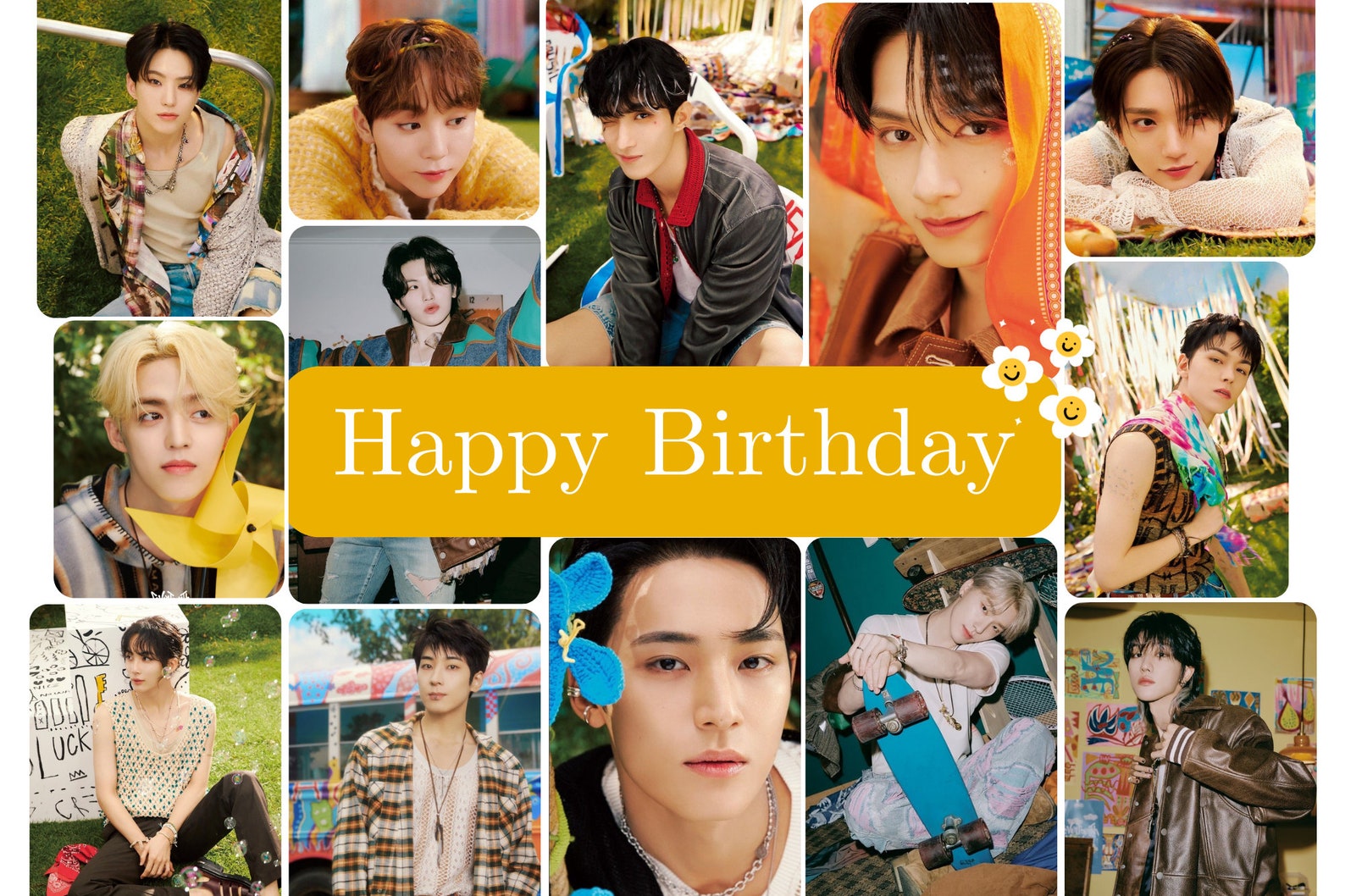 SVT Birthday Card With Envelope / Kpop Carat Greeting Card - Etsy